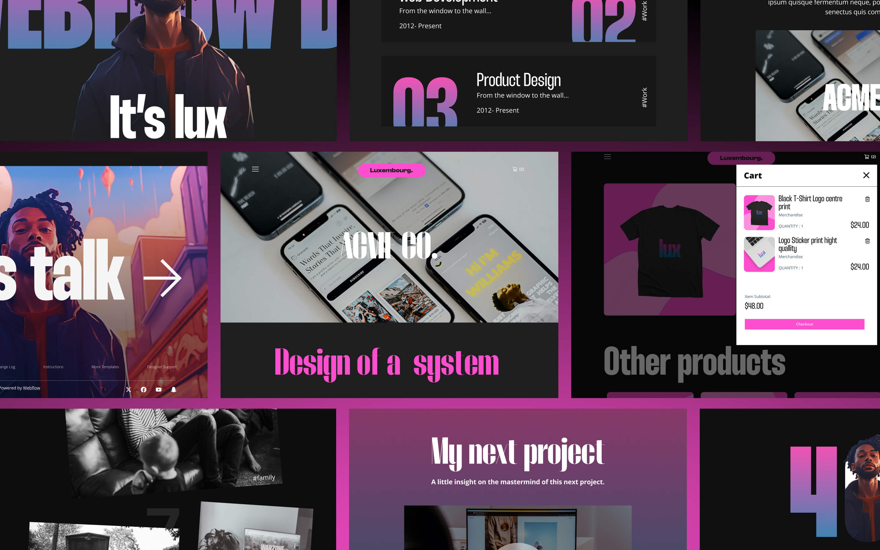 Luxembourg - Portfolio Webflow Template | Wedoflow